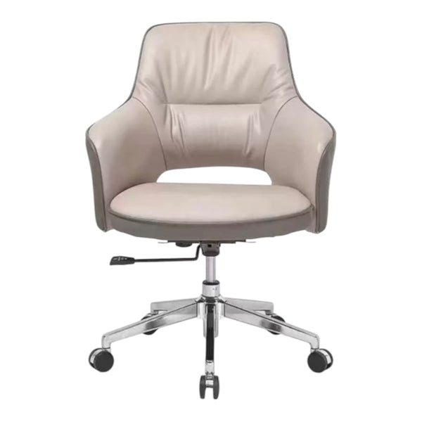 Executive Office Chair, Modern Off White Ergonomic Computer Desk Chair ...
