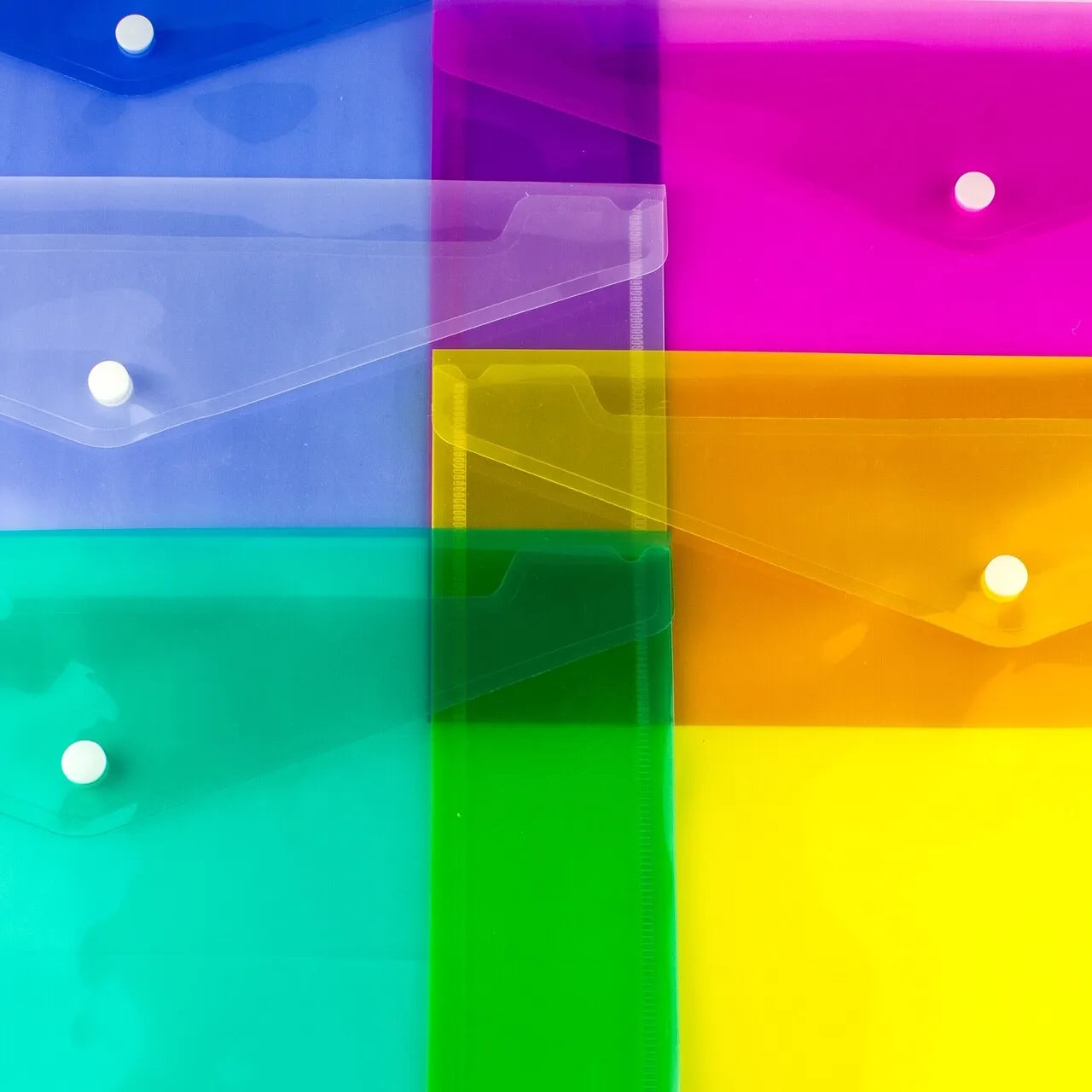 A4 Plastic wallets Stud Document Wallet Files Folders Filing School Of ...