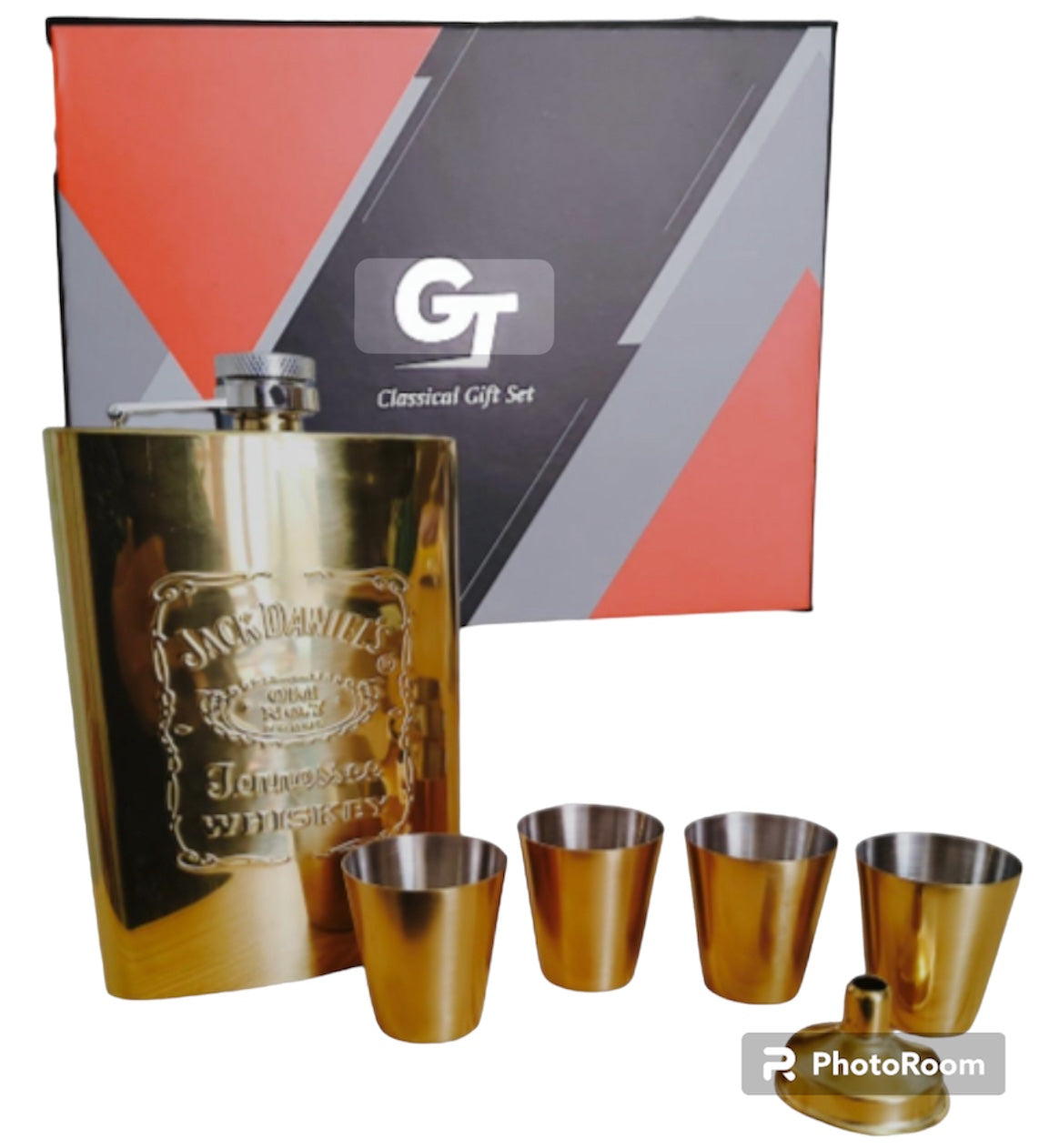 Whiskey Flask (Jack Daniel Themed) 5pc Set -Colour Options – Megamall ...