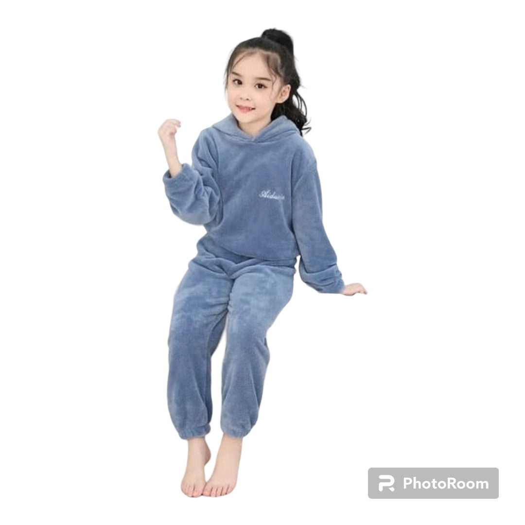 Winter Woollen Pyjamas + Hoodie For Girls- Various Colours – Megamall ...