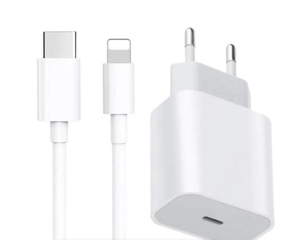 25W USB-C Fast Charging Adapter and Lightning Cable for iPhone ...