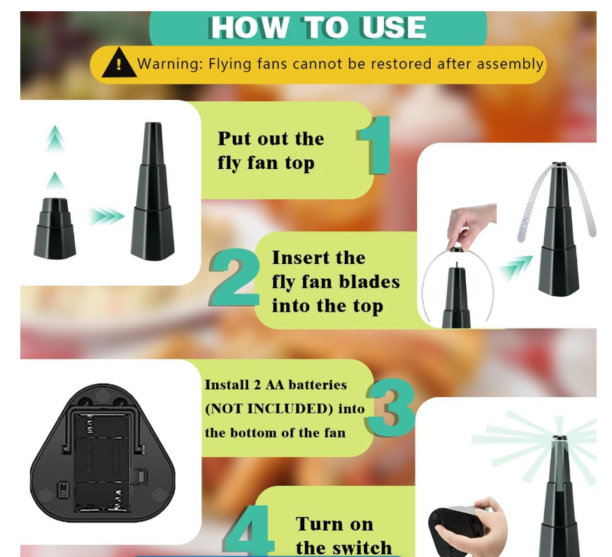 Fly Repellent Deterrent Bug Fan – Megamall Online Store