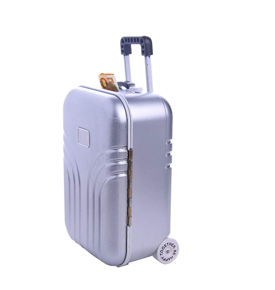 Creative Suitcase Piggy Bank, Mini Small Trolley Luggage Money Box ...