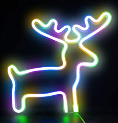 FA-A25 LED Reindeer Neon Sign Lamp USB And Battery Operated – Megamall ...