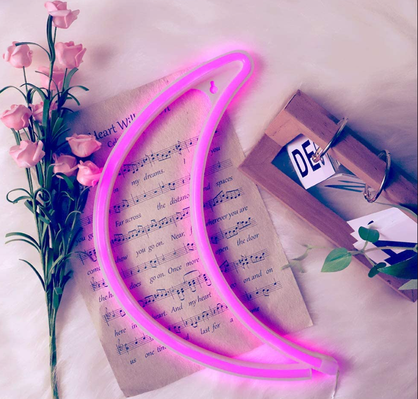 FA-A10 Crescent Moon Neon Sign Lamp USB And Battery Operated – Megamall ...