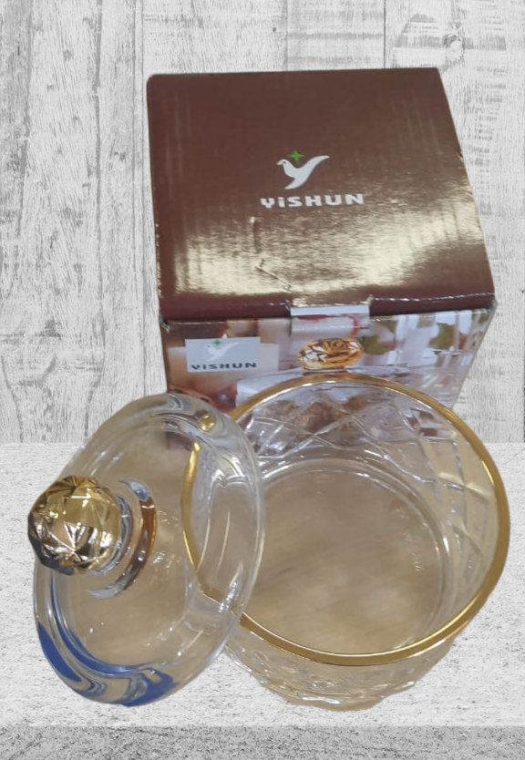 Multipurpose crystal glass container. – Megamall Online Store