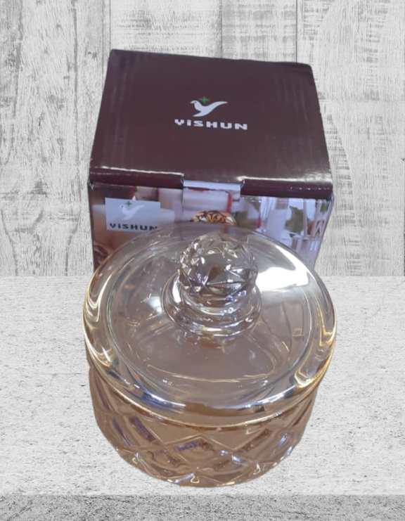 Multipurpose crystal glass container. – Megamall Online Store