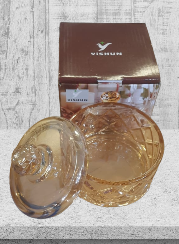 Multipurpose crystal glass container. – Megamall Online Store