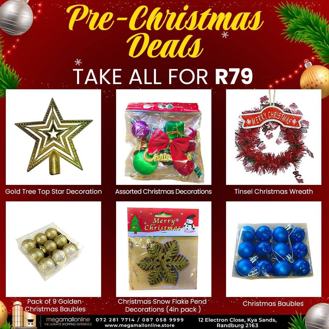 Assorted christmas tree decorations – Megamall Online Store