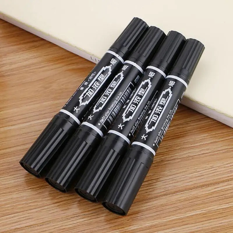 Double-Headed Permanent Marker -Black – Megamall Online Store