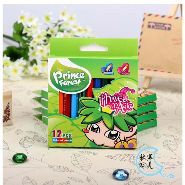 Prince Forest Short Pencil Crayons 12pcs – Megamall Online Store