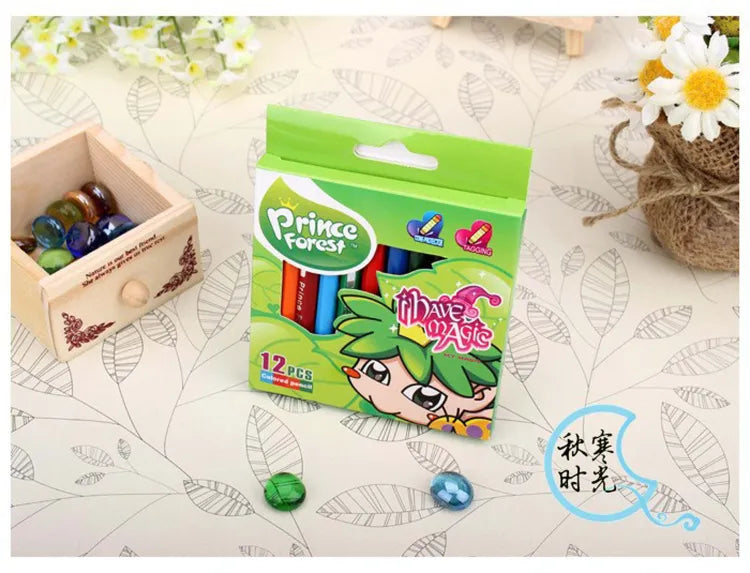 Prince Forest Short Pencil Crayons 12pcs – Megamall Online Store