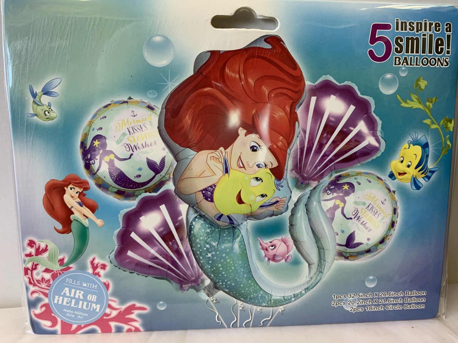Ariel Princess Balloon Pack Helium Type 5pc – Megamall Online Store