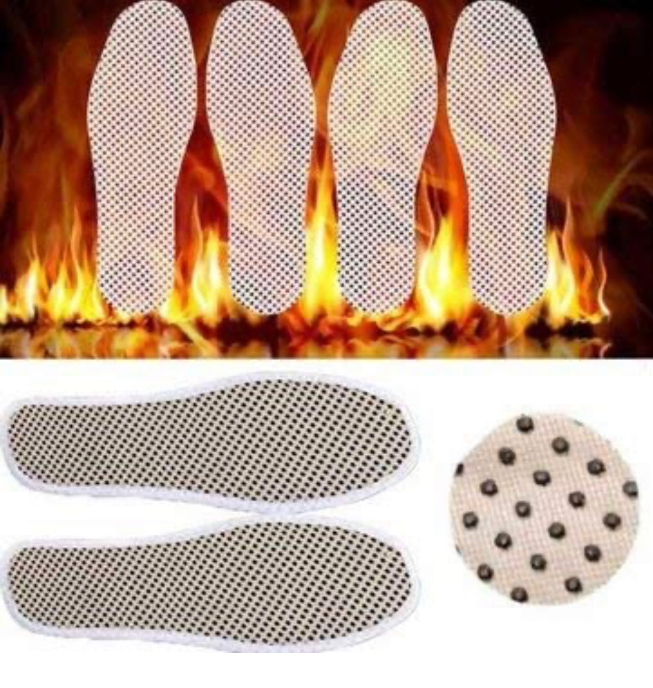 Self Heated Heating Magnetic Foot Massage Insole Far Infrared Warm Sho ...