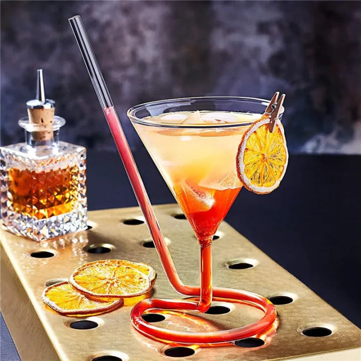 Creative Fun Spiral Cocktail Glass Revolving Martini Glass – Megamall ...