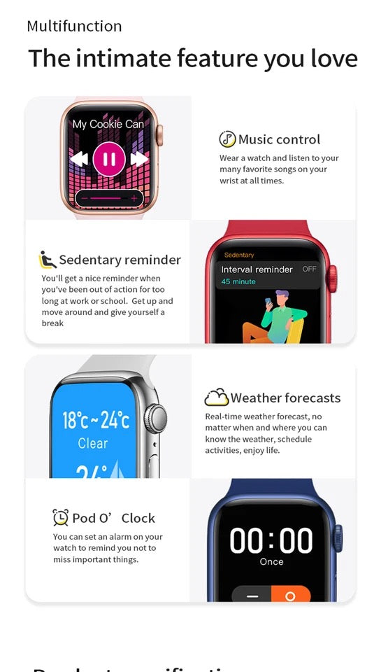 Original DM66 Smart Watch 1.99 Inch Custom Dia BT Call Sports Sleep Mo ...