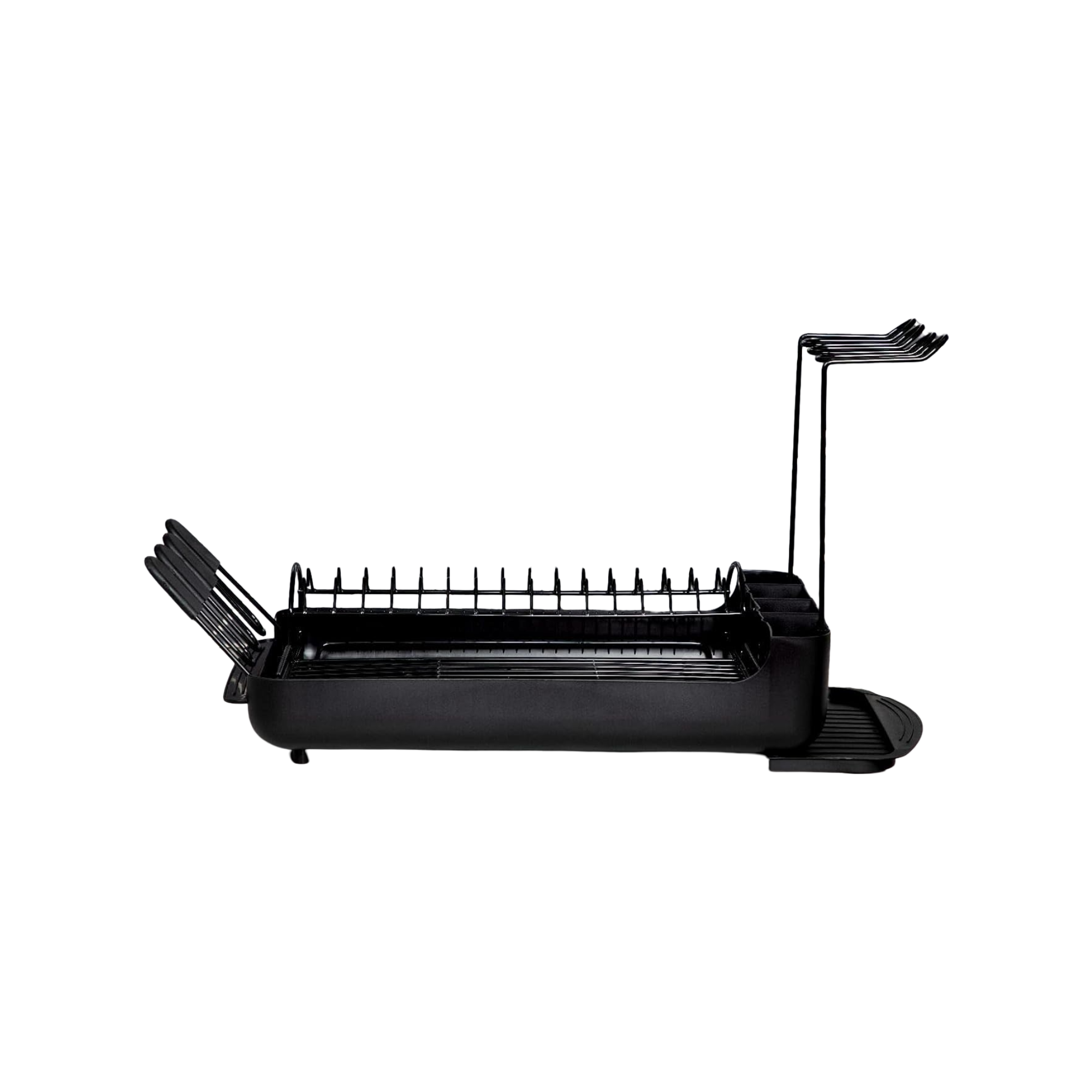 2-Tier Dish Rack with Pull-Out Drain Tray – Large Capacity Countertop ...