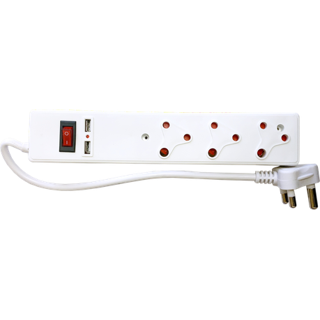 3 Way Multi-Plug with 2 USB Ports – Megamall Online Store