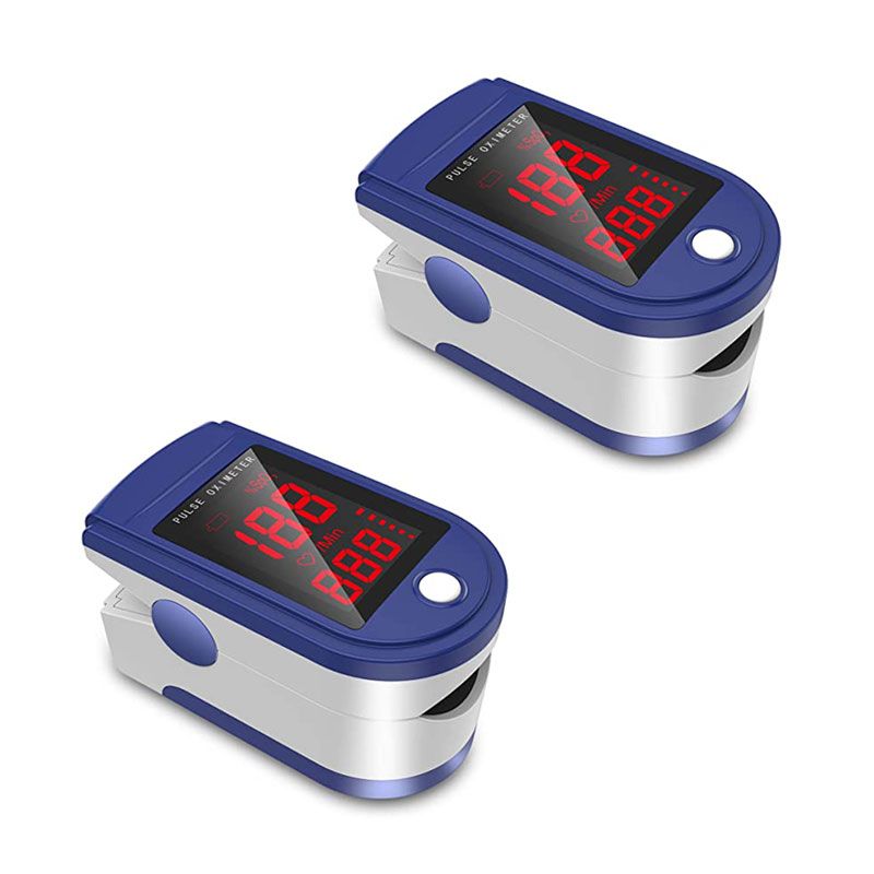2-Pack Fingertip Oximeter with Pulse Rate Monitor – Portable SpO2 Read ...