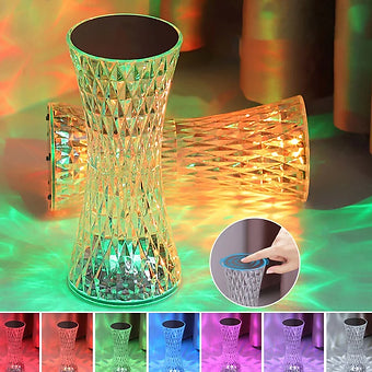 Crystal Diamond Multicolour Touch Desk Lamp – Megamall Online Store
