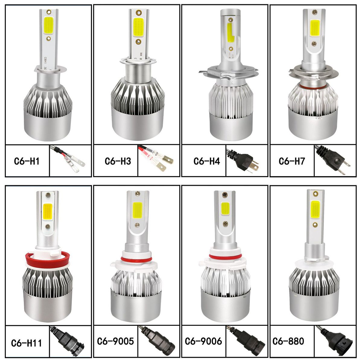 H3 LED Headlight Kit 6000K – Megamall Online Store
