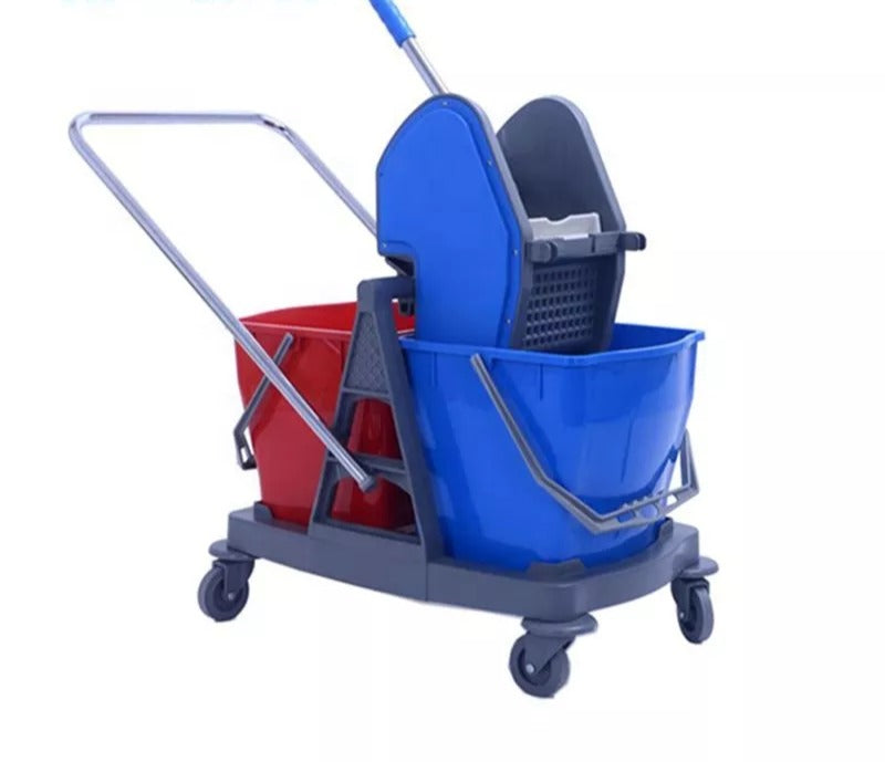 Double Buckets 20L X 2 Mop Wringer Trolley Megamall Online Store Double Buckets 20L X 2 Mop Wringer Trolley Megamall Online Store