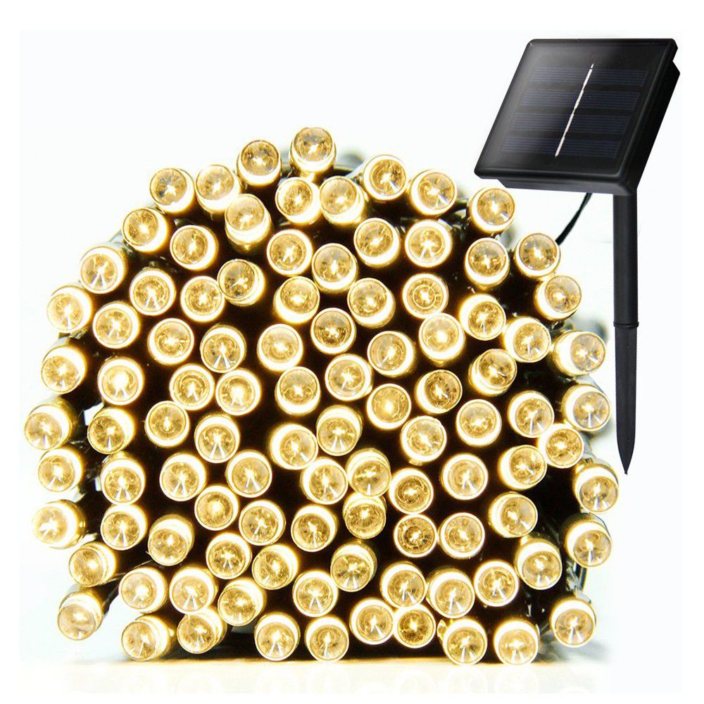 100 LED Bulb Solar String Lights - Warm White – Megamall Online Store