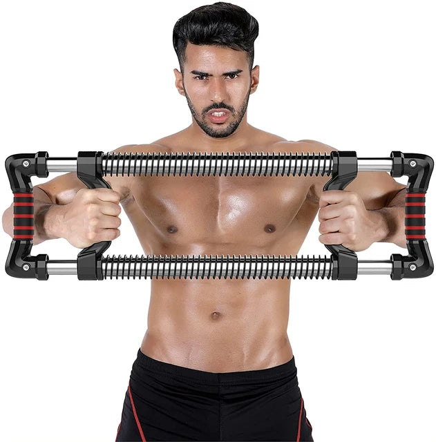 Chest Expander with Wrist Trainer Hand Grip Adjustable Spring ...