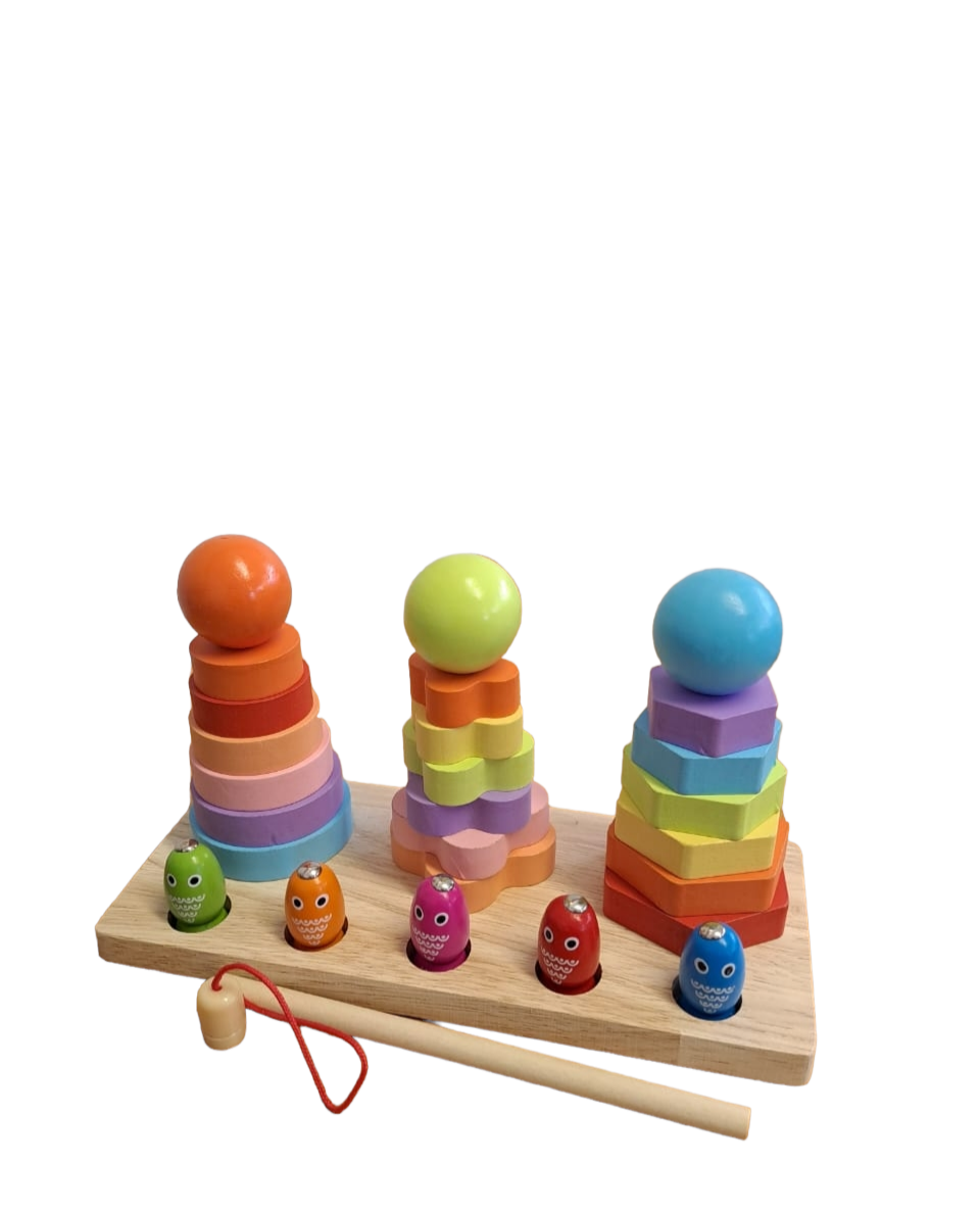 4in1 Colorful Geometric Stacker Building Blocks – Megamall Online Store