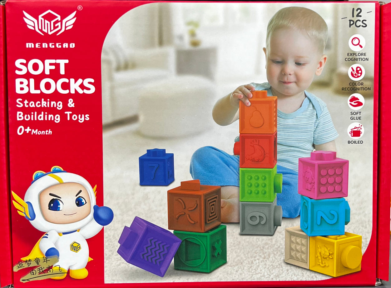 Baby Soft Stack Squeeze Blocks Numbers – Megamall Online Store
