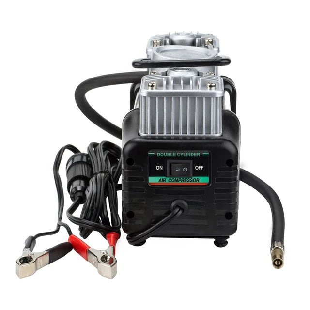 Heavy Duty 12 Volt 85 litre Two Cylinder Portable Air Compressor ...