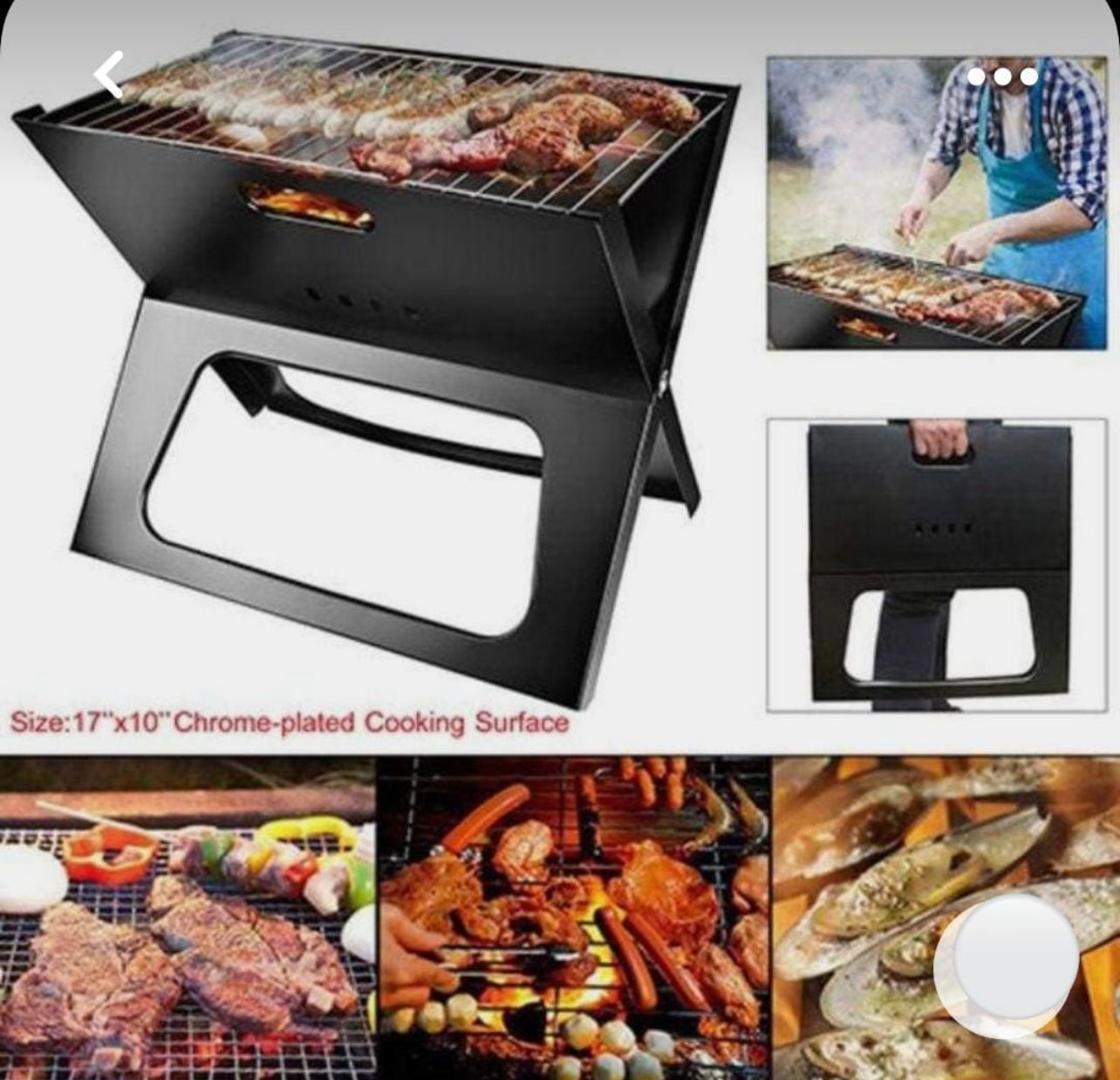 Portable Folding Charcoal Braai Stand Grill – Megamall Online Store