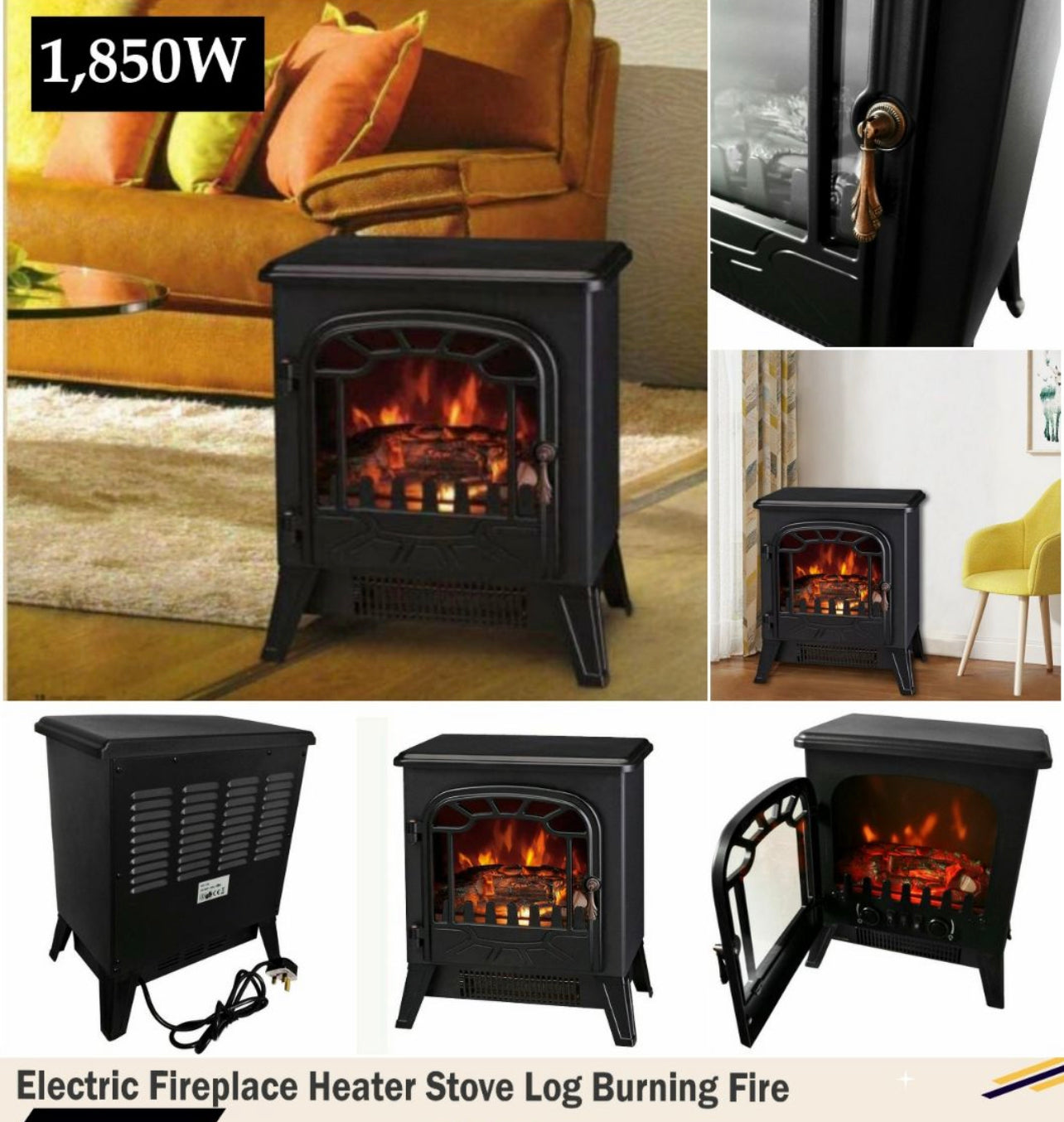 Fireplace Electric Heater - Authentic Look – Megamall Online Store