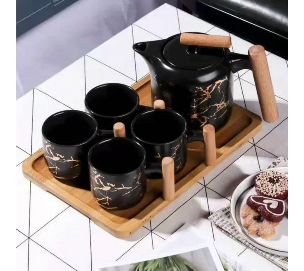 Luxury Marble Tea Set 6pc – Megamall Online Store