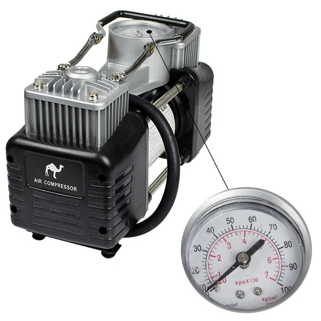 Heavy Duty 12 Volt 85 litre Two Cylinder Portable Air Compressor ...