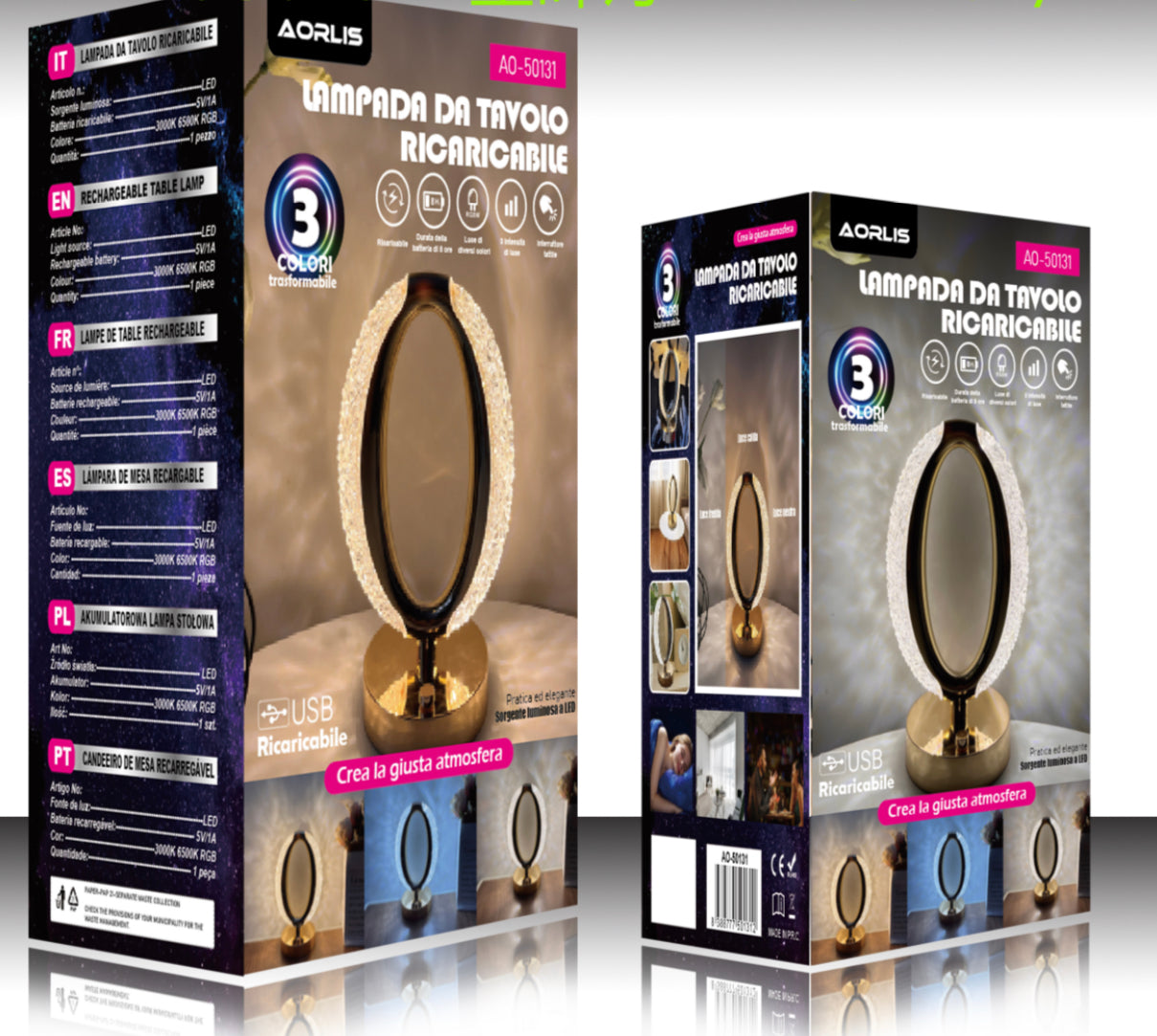 Aorlis rechargeable table lamp – Megamall Online Store