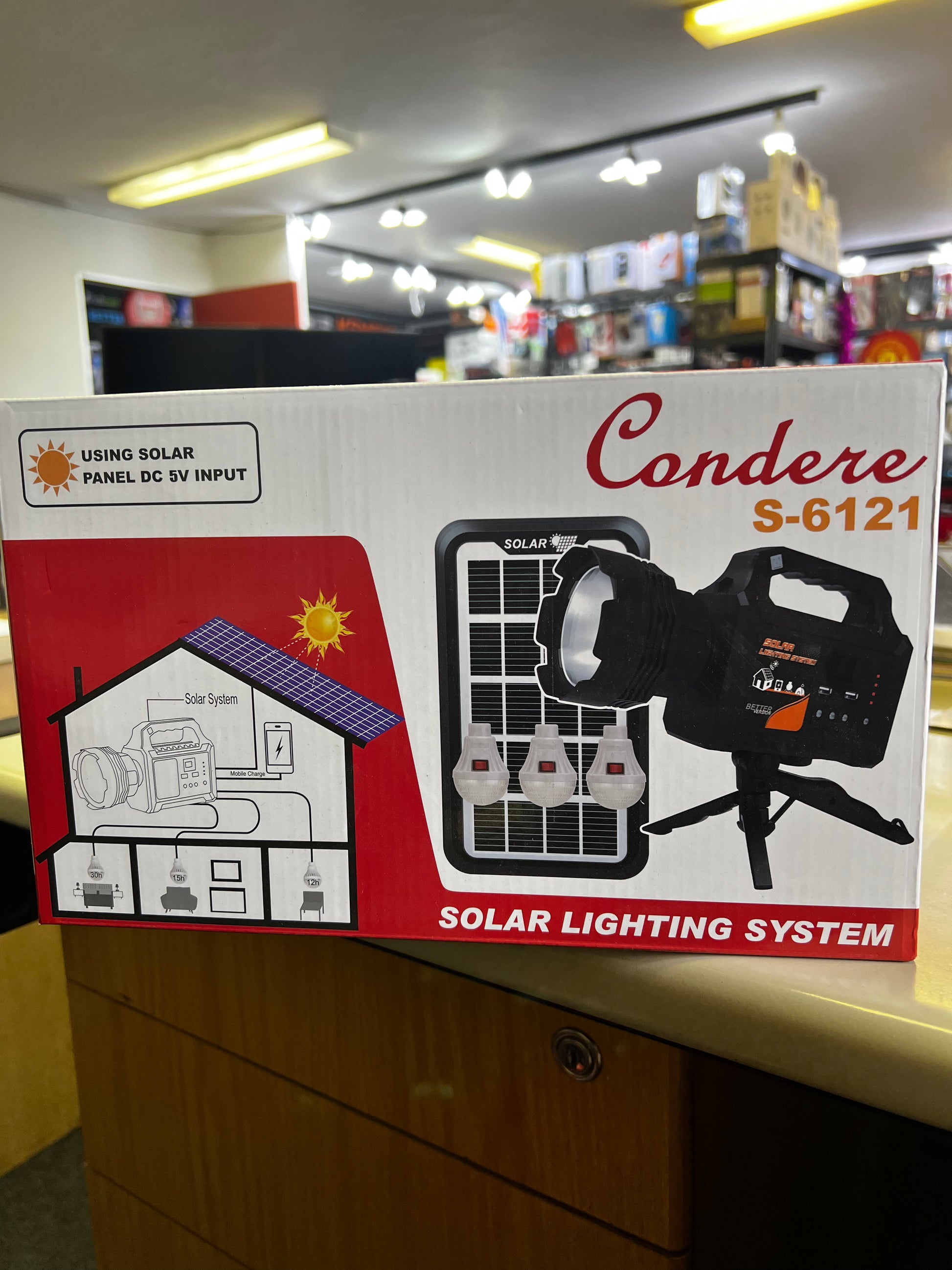 Solar Lighting Kit c/w Flashlight,LED Lites & Charger – Megamall Online ...