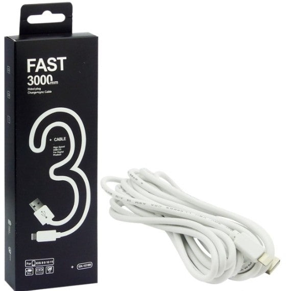 Fast Charge Cable IOSUSB 3.0 3M – Megamall Online Store