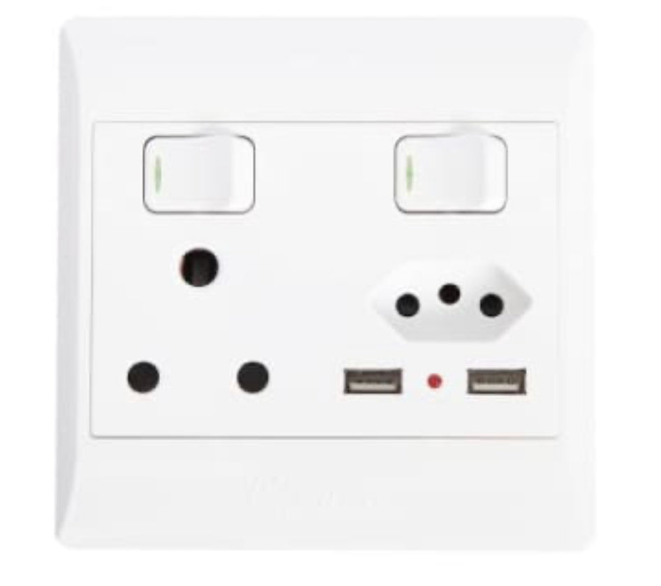 USB 4×4 wall plug socket – Megamall Online Store