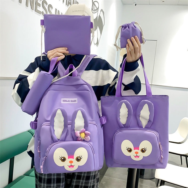 4pc Cute Cartoon Rabbit Backpack – Megamall Online Store